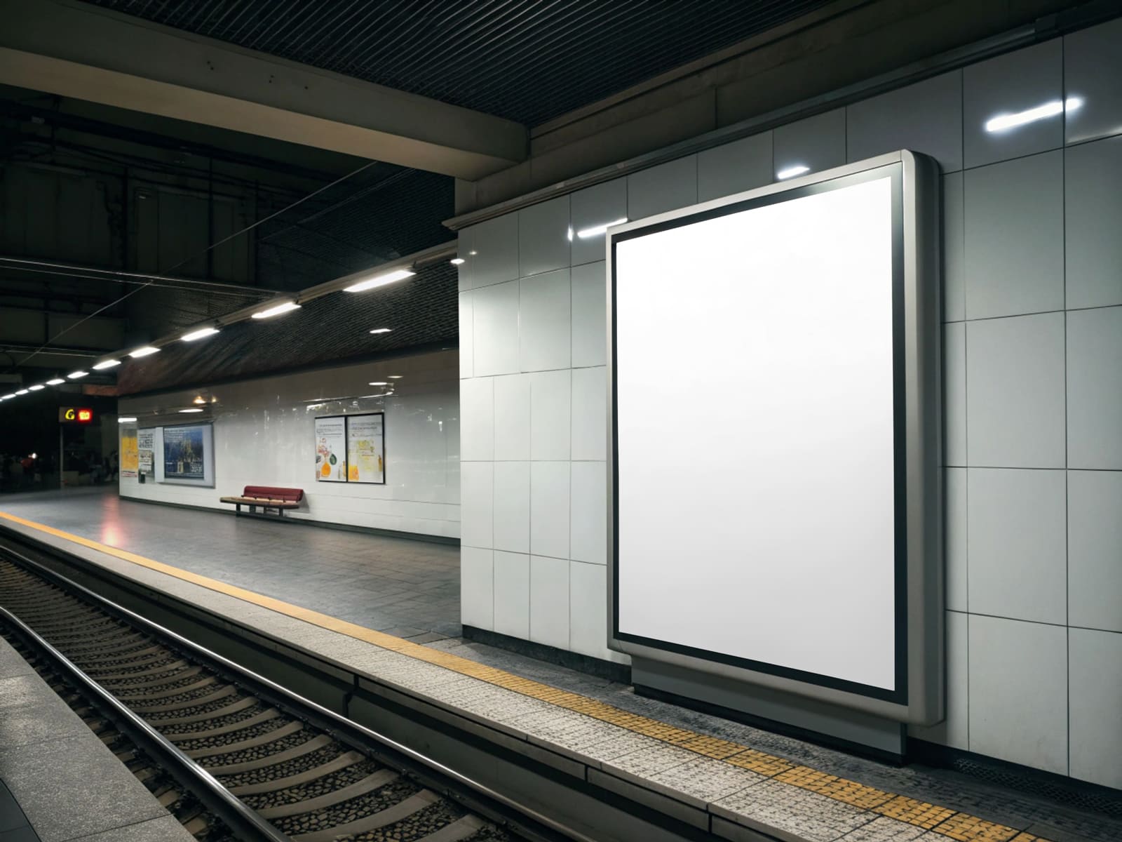 Free metro station billboard mockup | | GRAFLICK