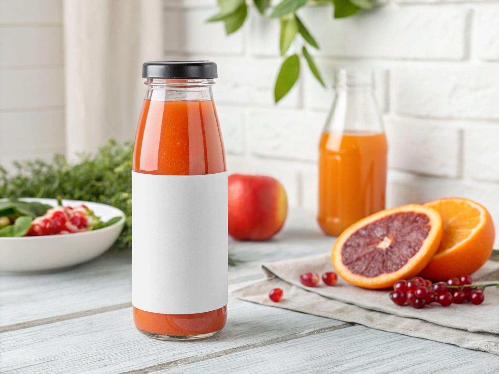 Free Fruit Juice Bottle Mockup | | GRAFLICK