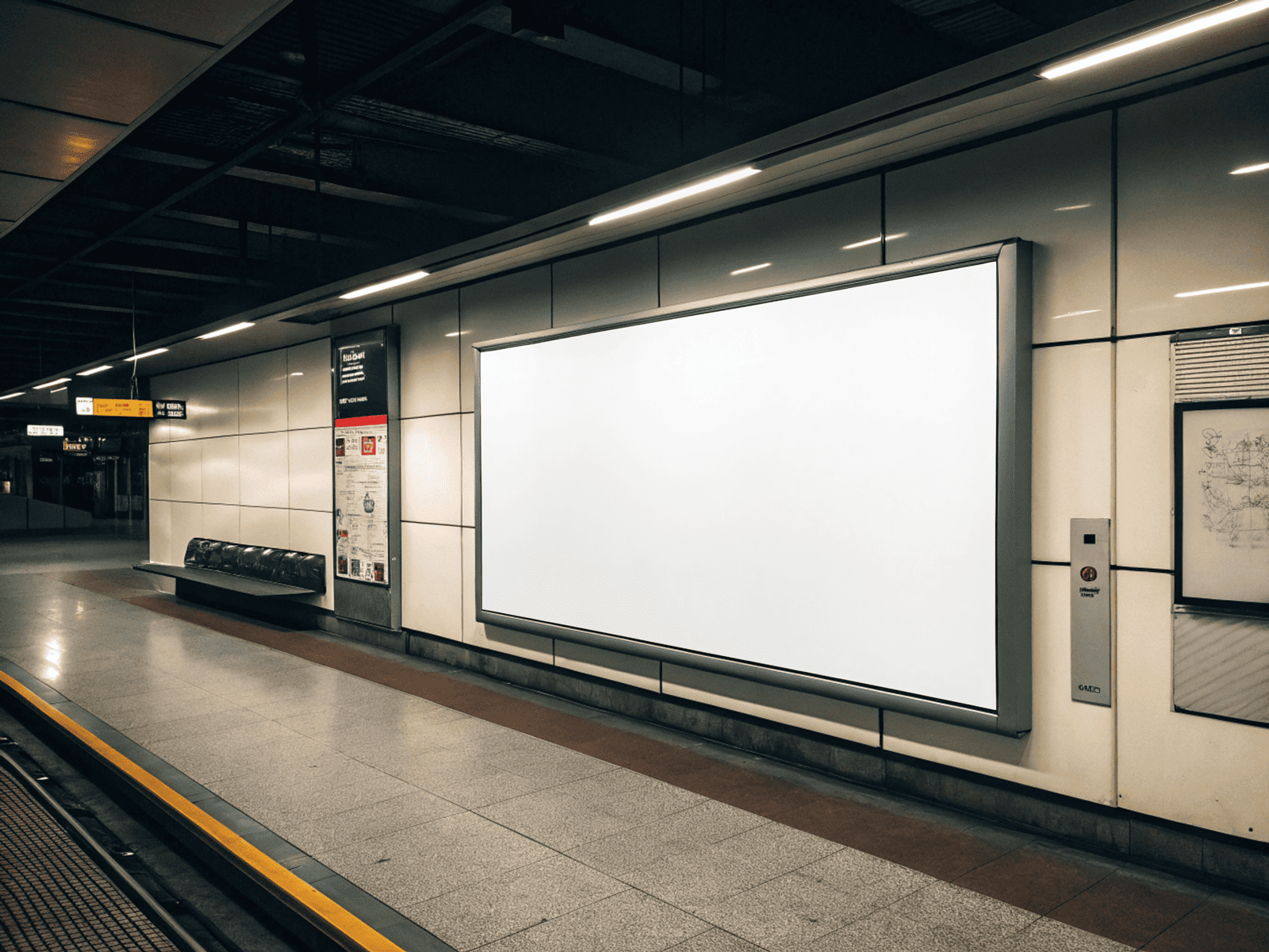 Free Railway Station Billboard Mockup | | GRAFLICK