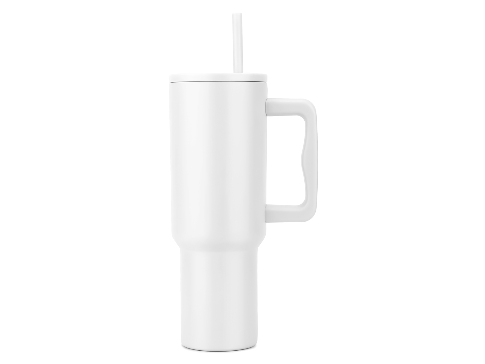 Free Travel Tumbler Mockup With Handle and Straw | | GRAFLICK