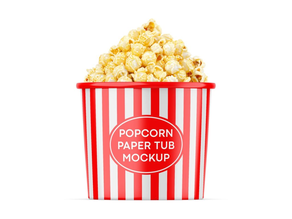 Free Popcorn Paper Tub Mockup | | GRAFLICK