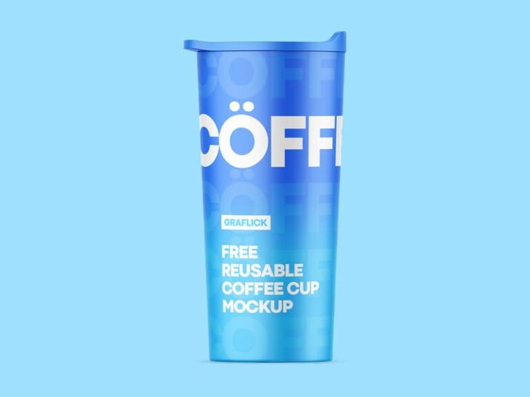 Free Reusable Coffee Cup Mockup | | GRAFLICK